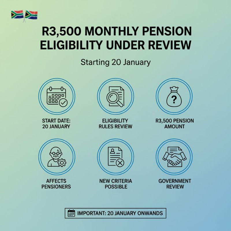 Starting 20 January: R3,500 Monthly Pension Eligibility Rules Now Under ...