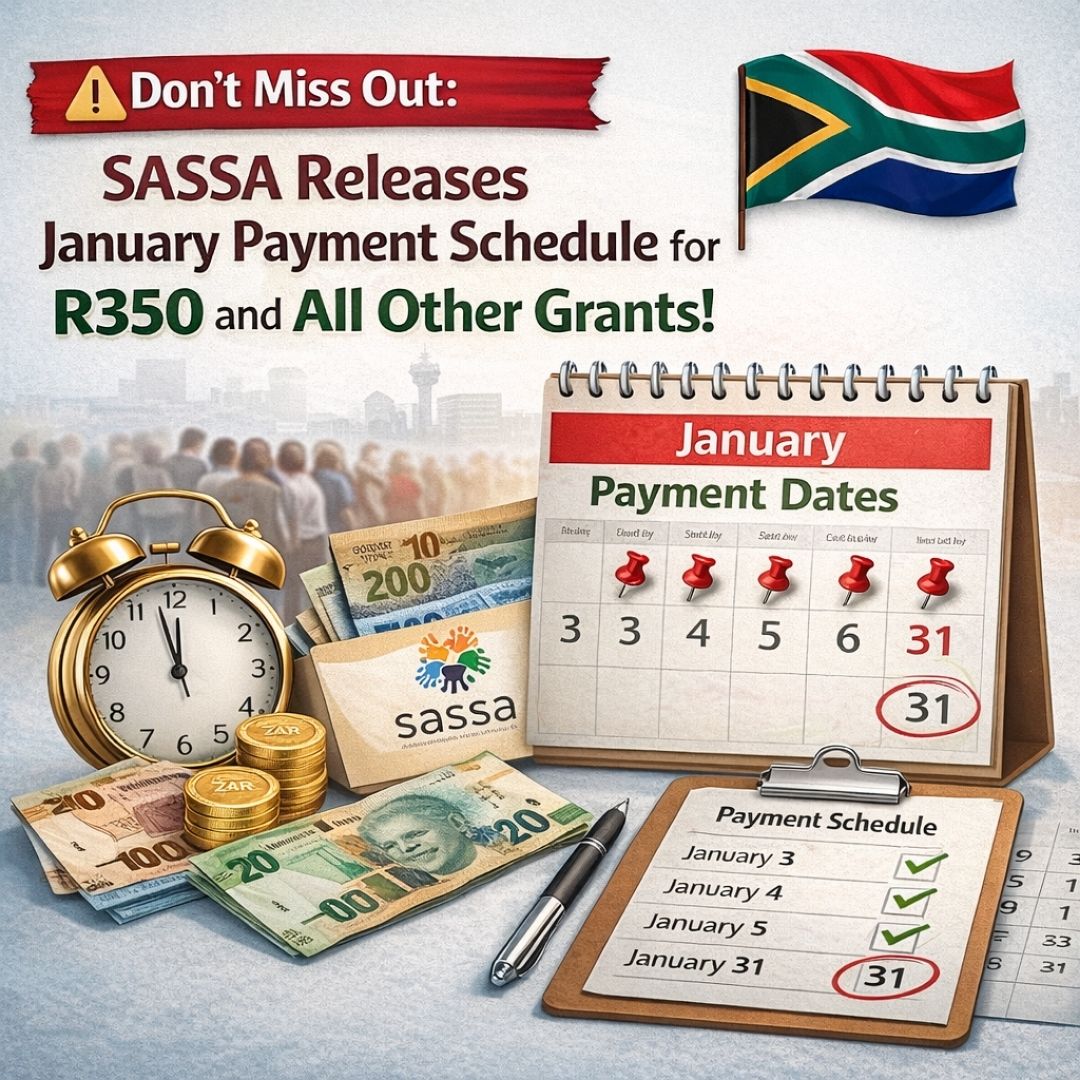 Don't Miss Out: SASSA Releases January Payment Schedule for R350 and ...